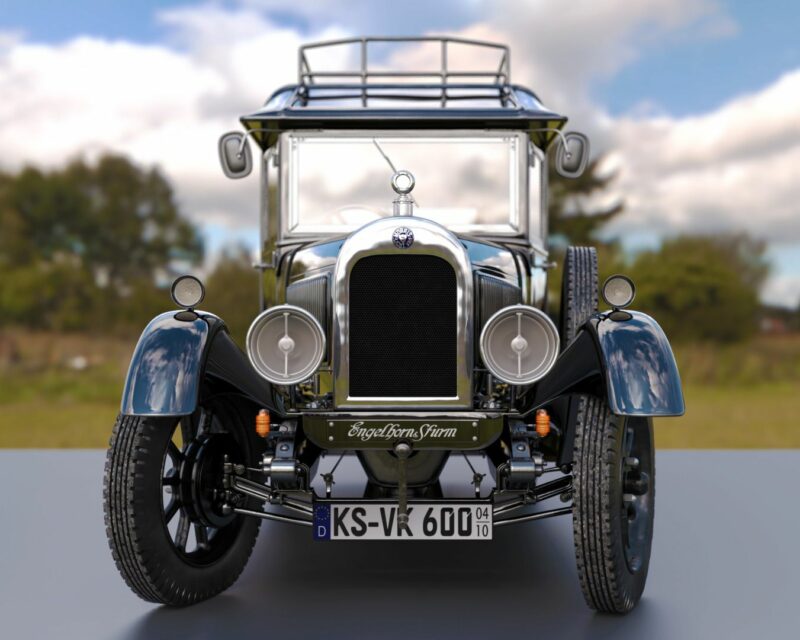 3D Auto Modell oldtimer. Rigging, Rendering, Animation
