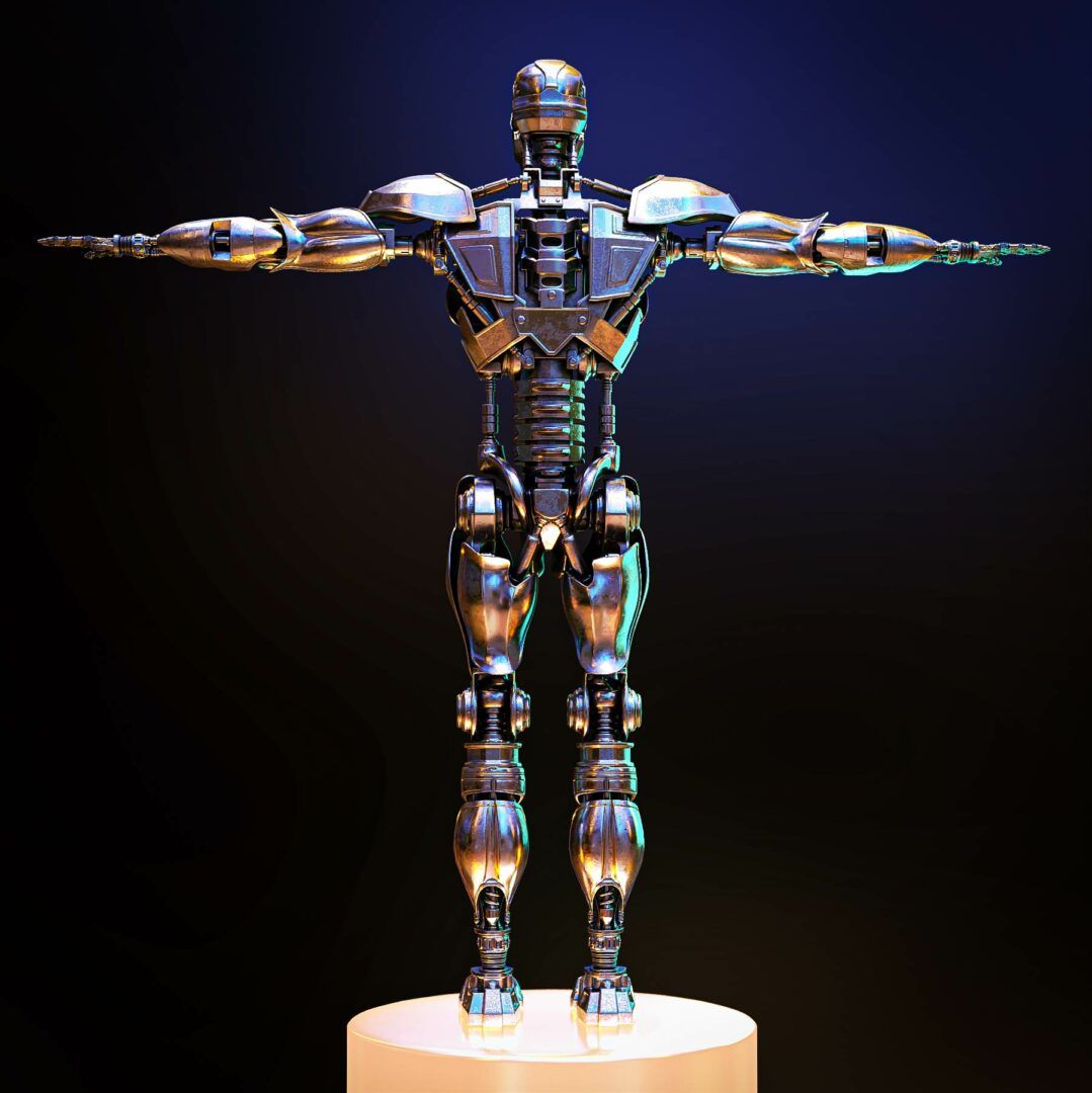Terminator 3D Robot model rigged for Download. Use for Animation