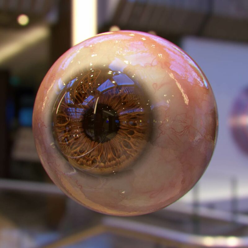 3D Macro Eye Iris: Computer-Generated Hyper-realism.