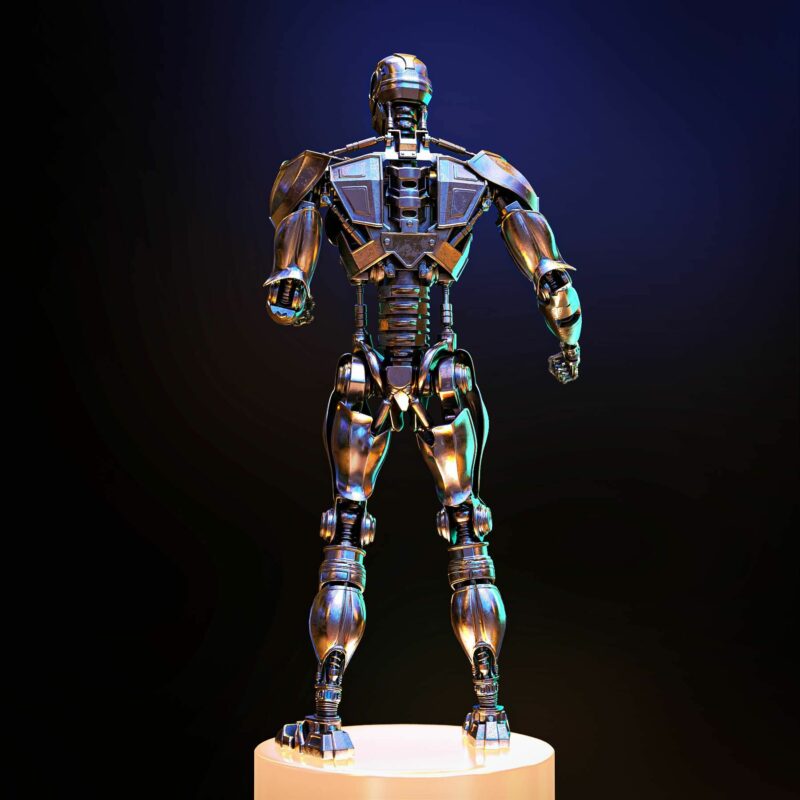 Terminator 3D Robot model rigged for Download. Use for Animation