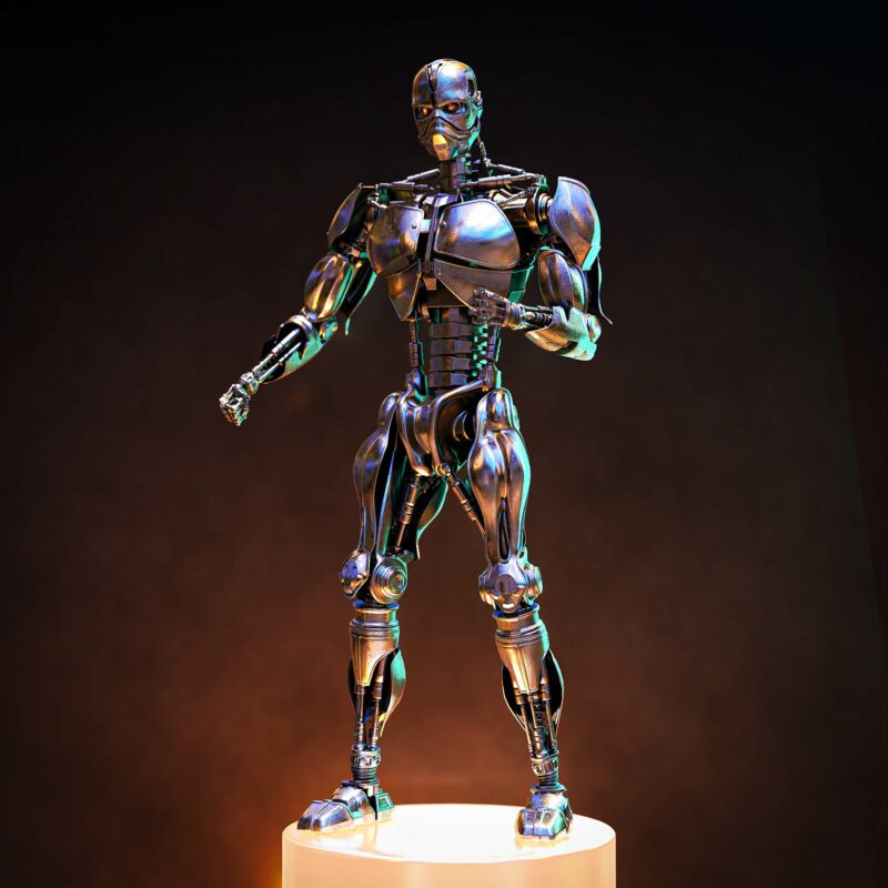Terminator 3D Robot model rigged for Download. Use for Animation