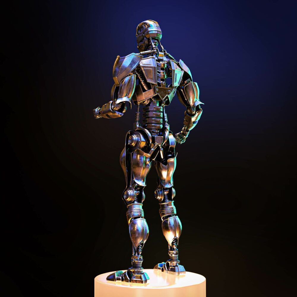 Terminator 3D Robot model rigged for Download. Use for Animation