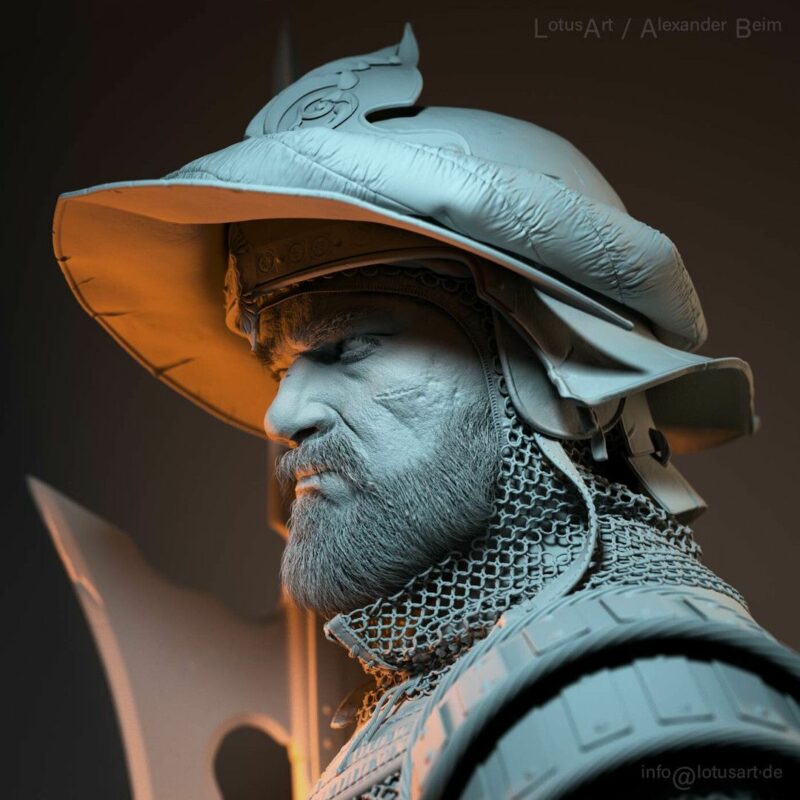 Medieval Warrior 3D Character Design and Modeling. Masterpiece!